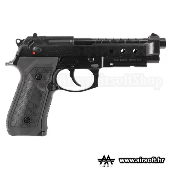 M92 Hex cut black gas HOPUP 6mm full metal GBB 25BBs